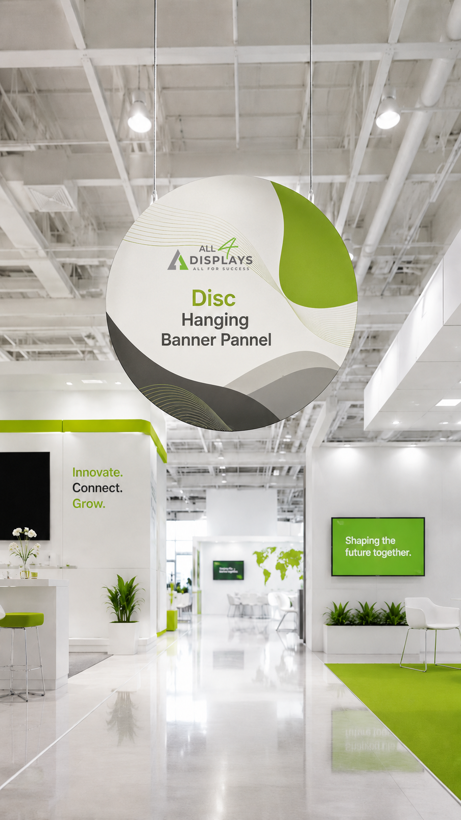 10ft Disc 2D Vertical Hanging Structure Disc for Trade Show and Events ...